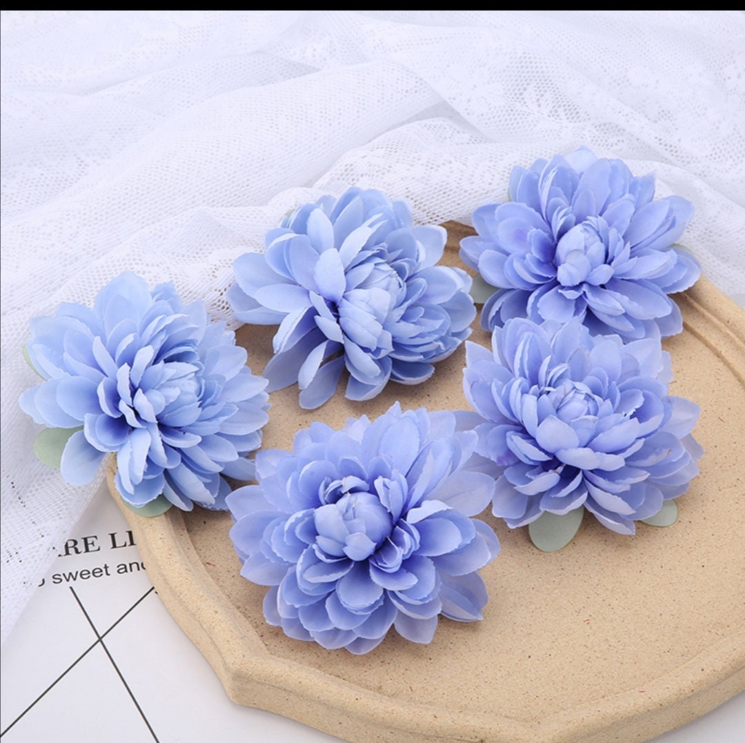 Dalias de seda hiladas Piezas de flores de seda 3D.Organza | Etsy