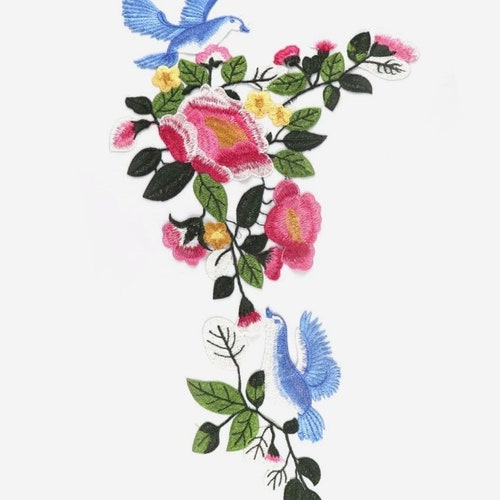 Large Flower Applique Embroidery Lace Applique Floral Patch - Etsy