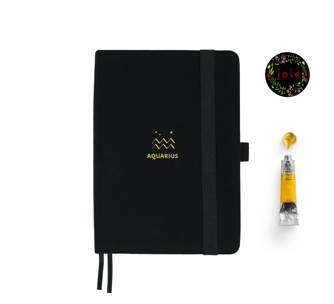 Aquarius Zodiac Sign - Dot Grid Notebook, Planner Journal, Bullet ...