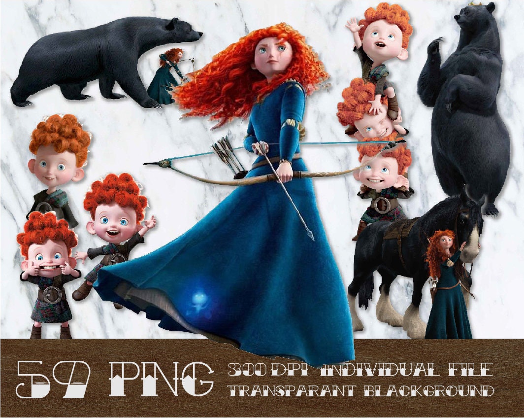 Disney Brave Clipart Imágenes prediseñadas de Disney fondo - Etsy España