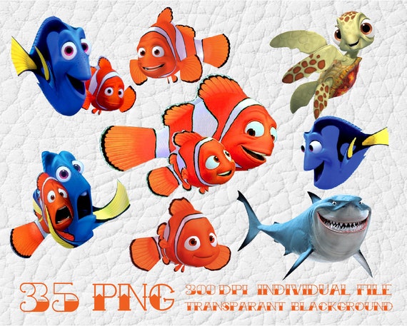 Finding Nemo Clipart Clipart Disney Clipart transparent | Etsy Denmark