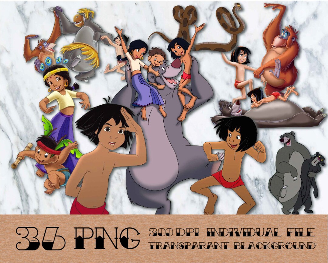 Jungle Book Clipart Disney Clipart transparent Background - Etsy Australia
