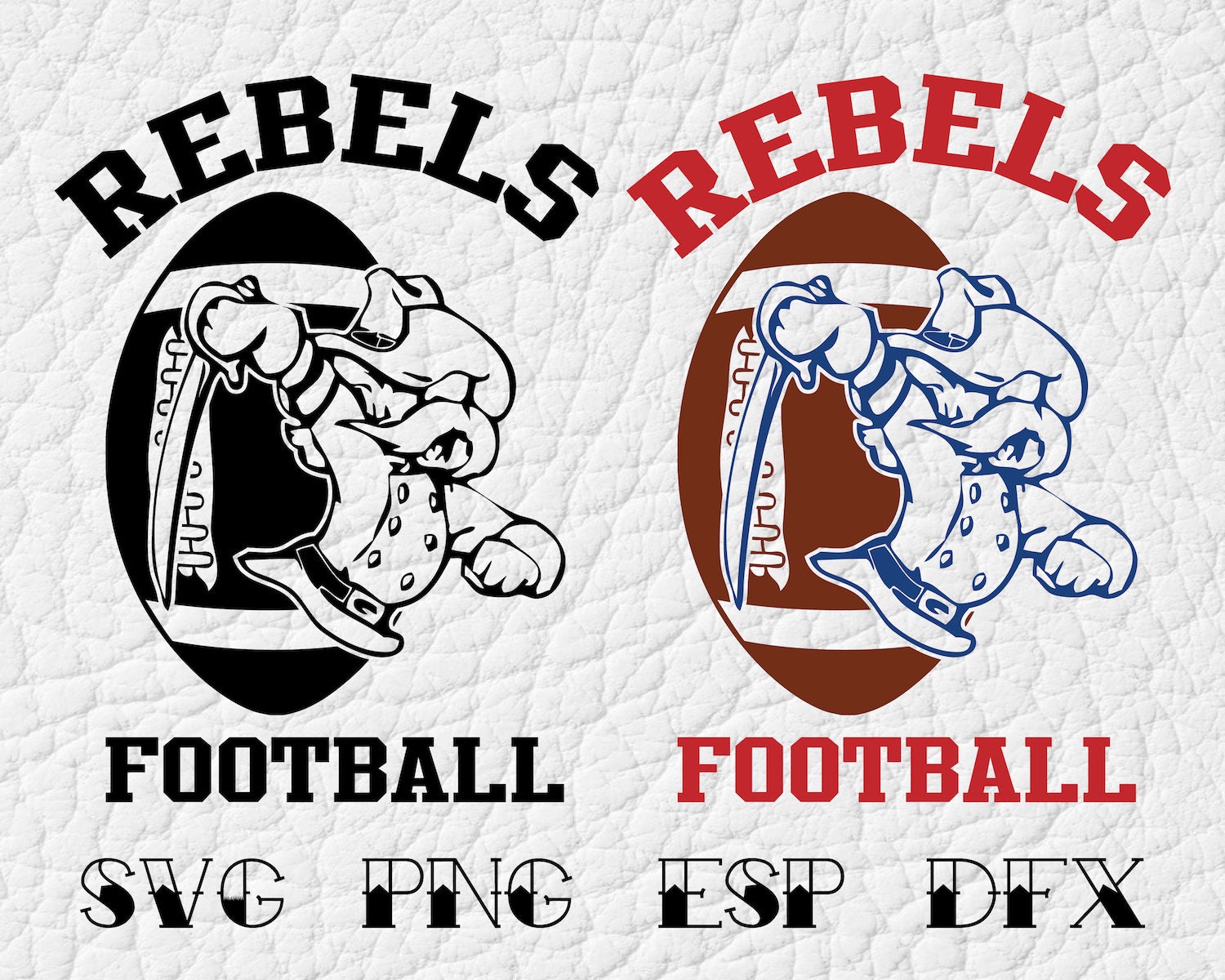 Rebels football football team Clipart Vector SVG football | Etsy