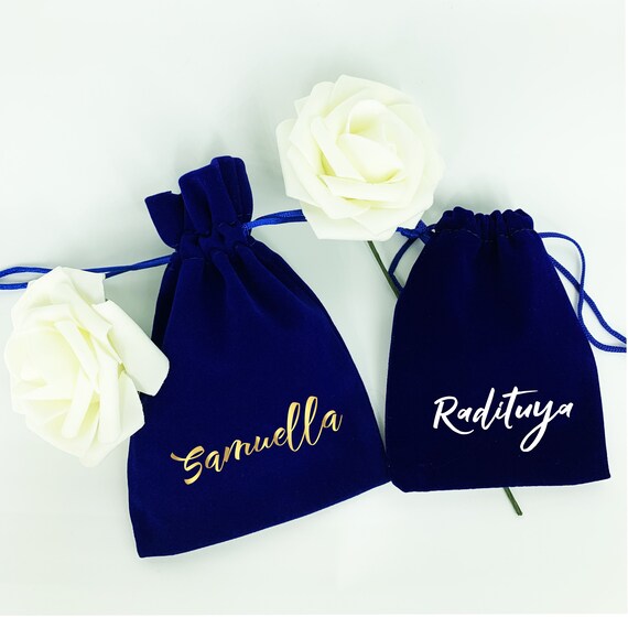 Royal Blue Pouch Jewelry Gift Bag Personalized Pouch Gift - Etsy