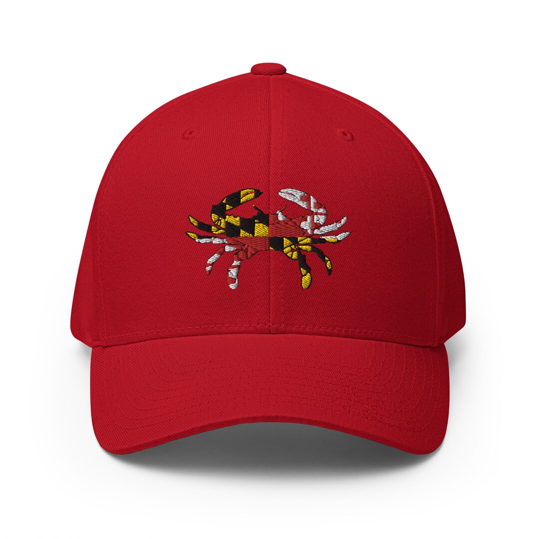 Maryland Flag Crab Closed-back Structured Hat - Etsy