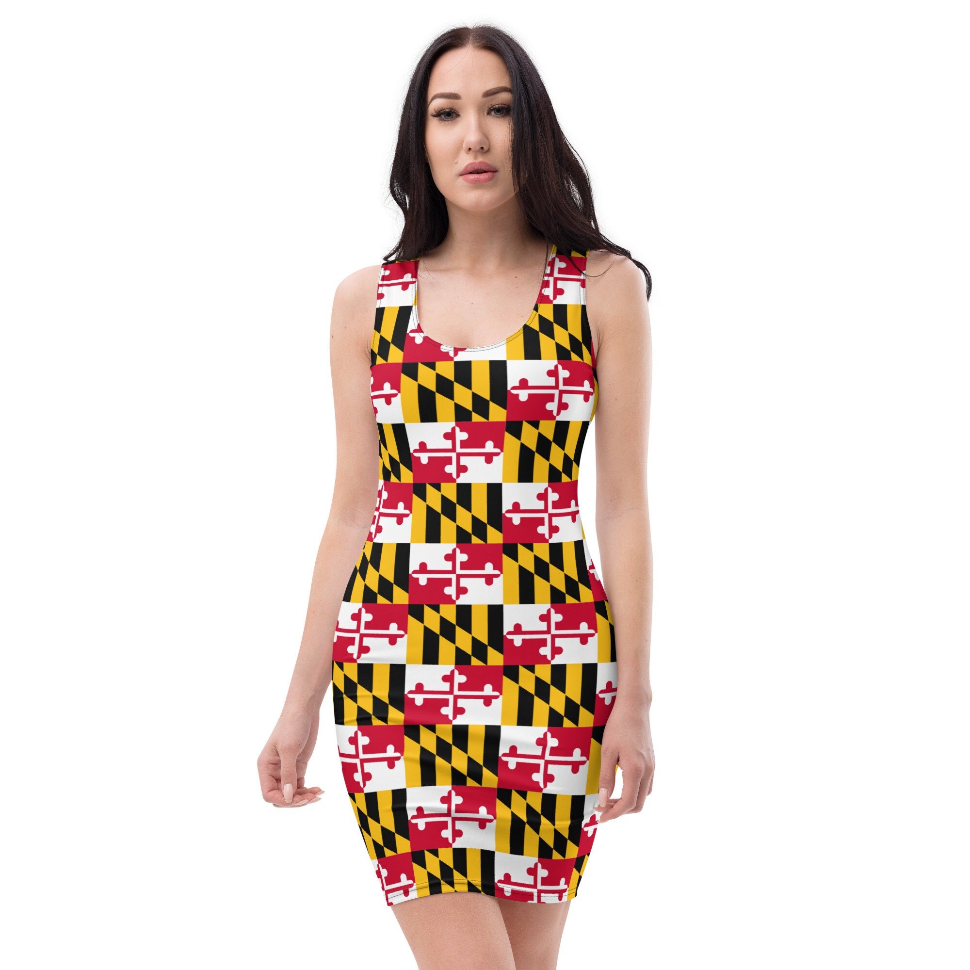 Maryland Flag Checker Pattern Dress - Etsy