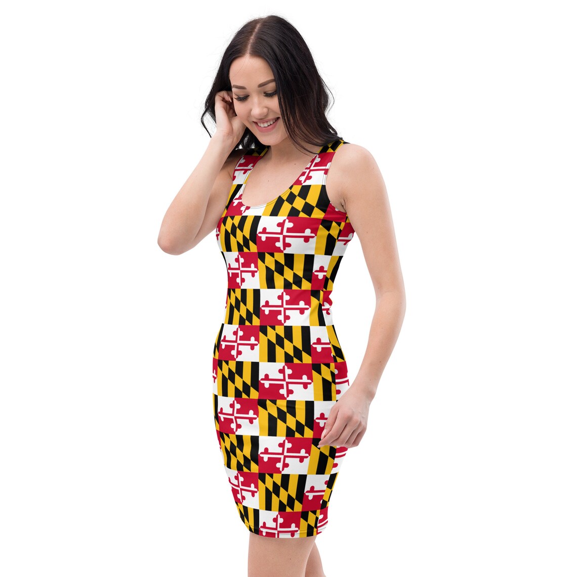 Maryland Flag Checker Pattern Dress - Etsy