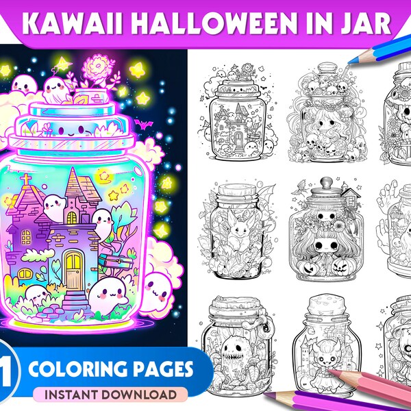 Jar Coloring Pages - Etsy UK
