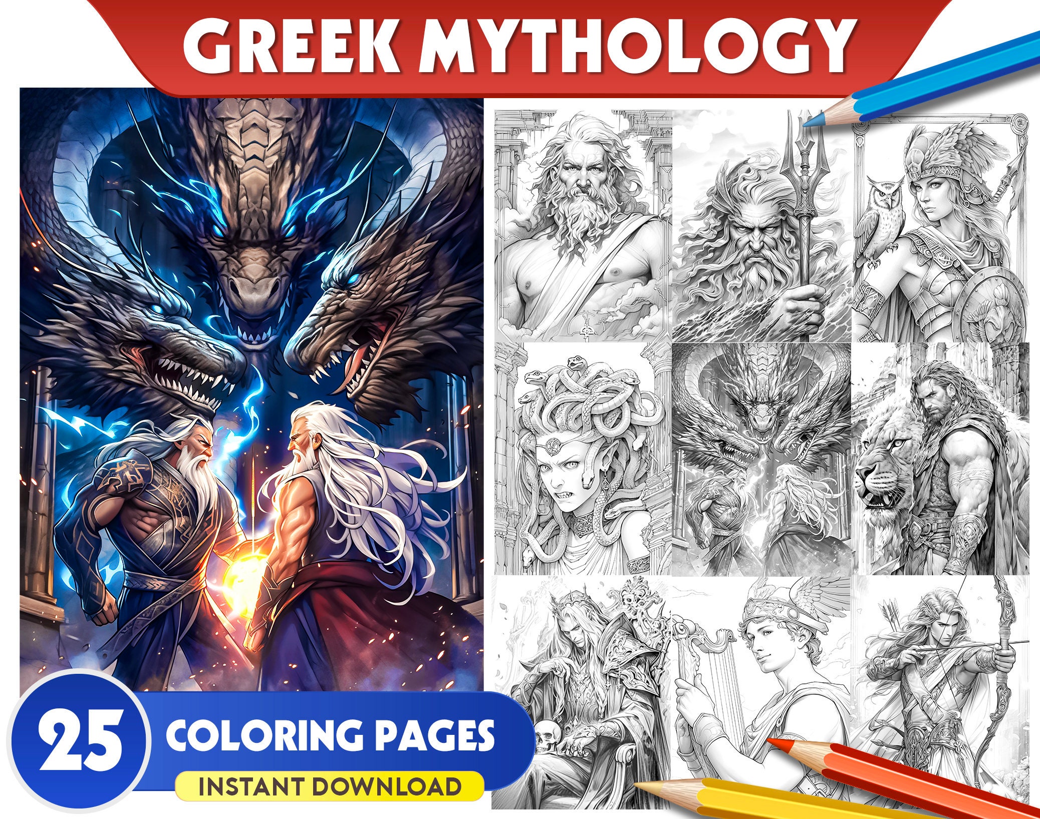 Greek Mythical Creatures Coloring Pages