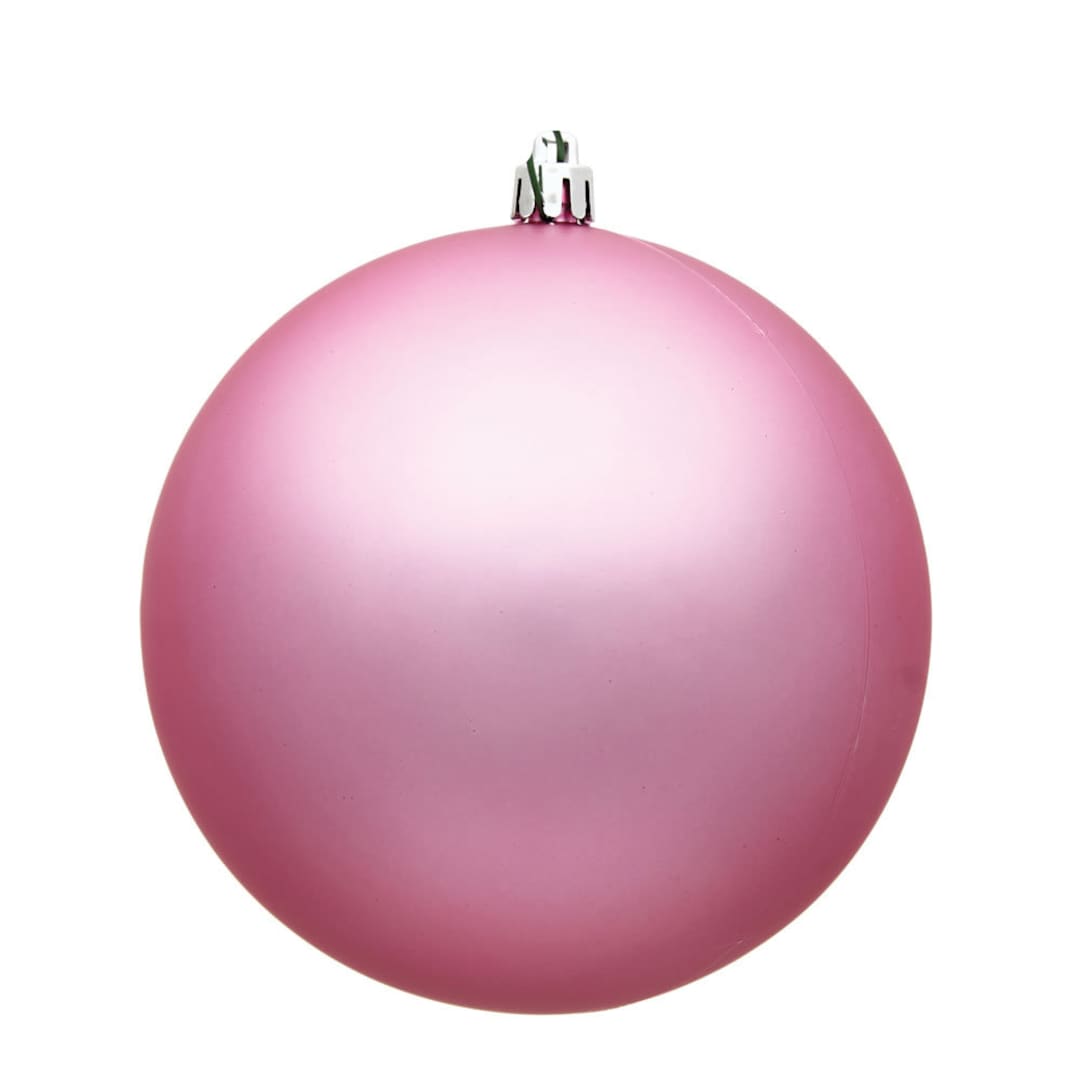 4 Pack Pink Balls, 6in Pink Balls, Pink Christmas Balls, Big Christmas ...