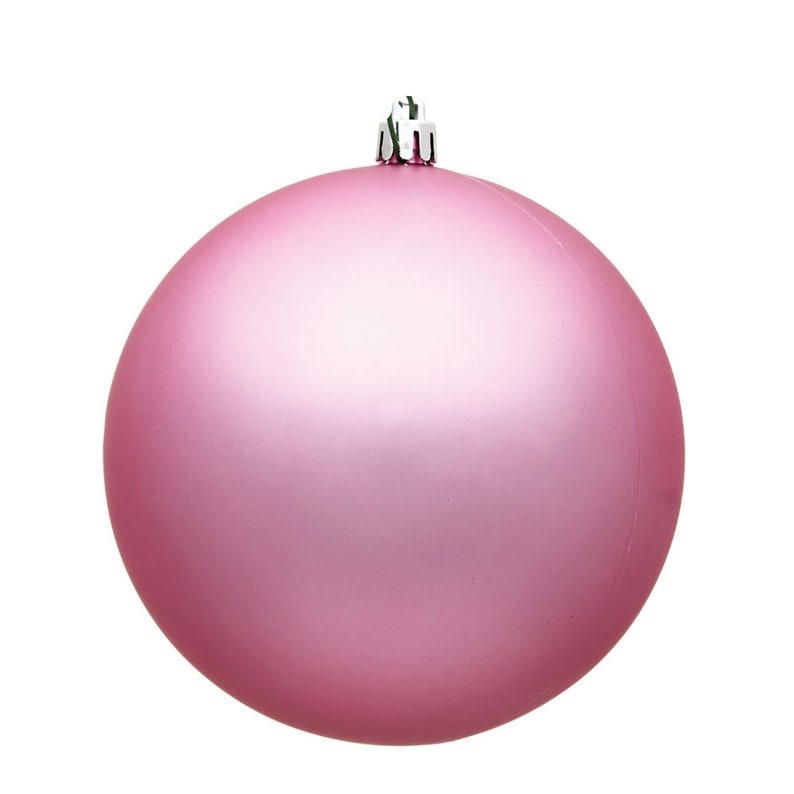 4 Pack Pink Balls, 6in Pink Balls, Pink Christmas Balls, Big Christmas ...