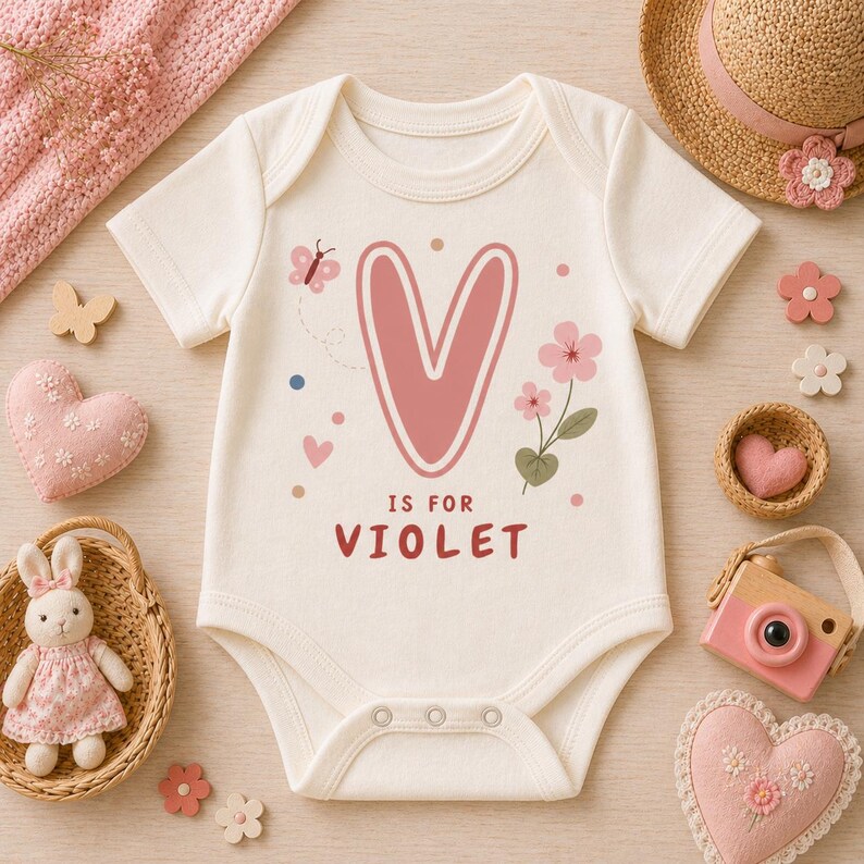 Personalized Named Onesie®, Custom Letter Bodysuit - Etsy UK