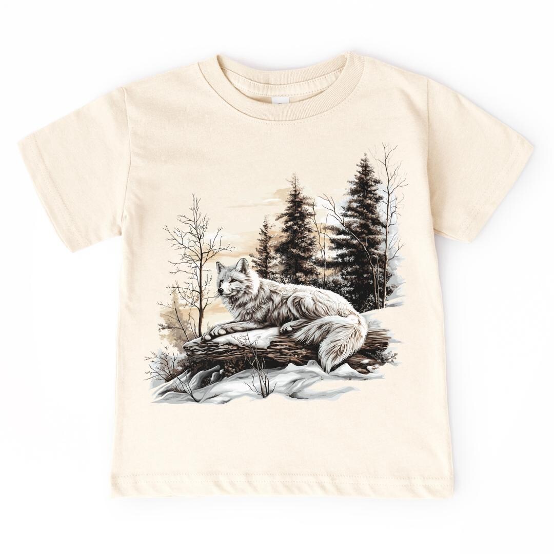 Retro Arctic Fox Kids T-shirt Vintage US Wildlife - Etsy