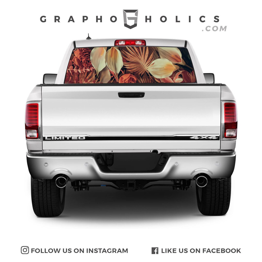 NEW!!! High Quality Pick-up Truck Perforated Rear Window Sticker / View ...