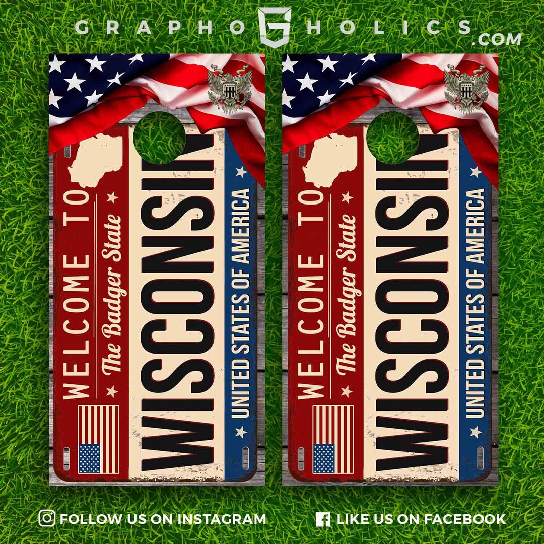 NEW!!! Set of 2 High Quality Laminated Cornhole Boards Wraps 24x48 Inch ...