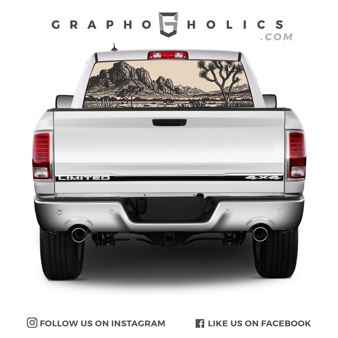 High Quality Pick-up Truck Perforated Rear Window Sticker / View ...