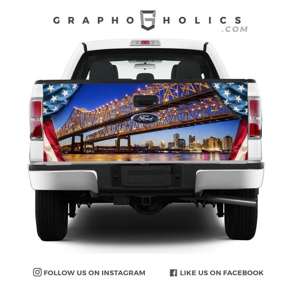 NEW High Quality Pick Up Truck Tailgate Wraps Unique Designs Custom Graphics USA New Orleans Etsy