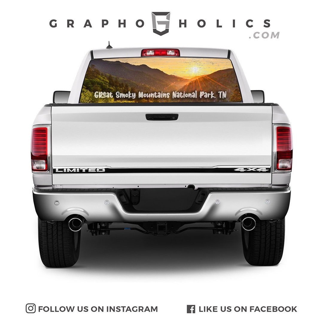 High Quality Pick-up Truck Perforated Rear Window Sticker / View ...