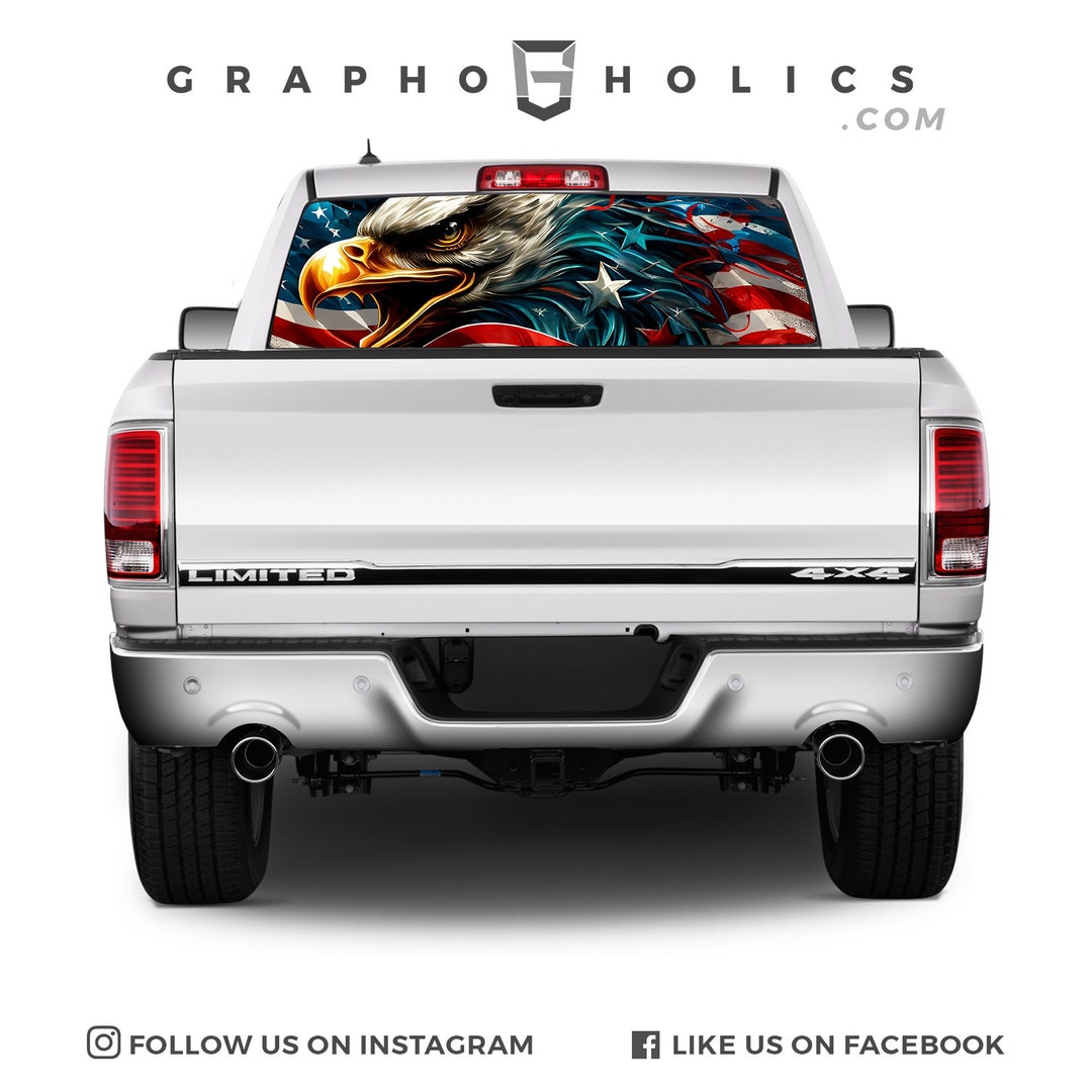 High Quality Pick-up Truck Perforated Rear Window Sticker / View ...