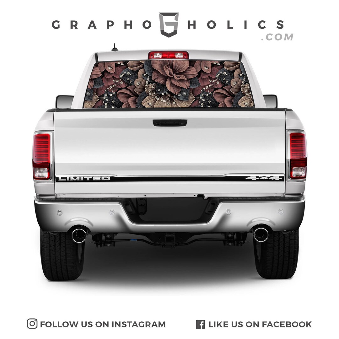 NEW!!! High Quality Pick-up Truck Perforated Rear Window Sticker / View ...