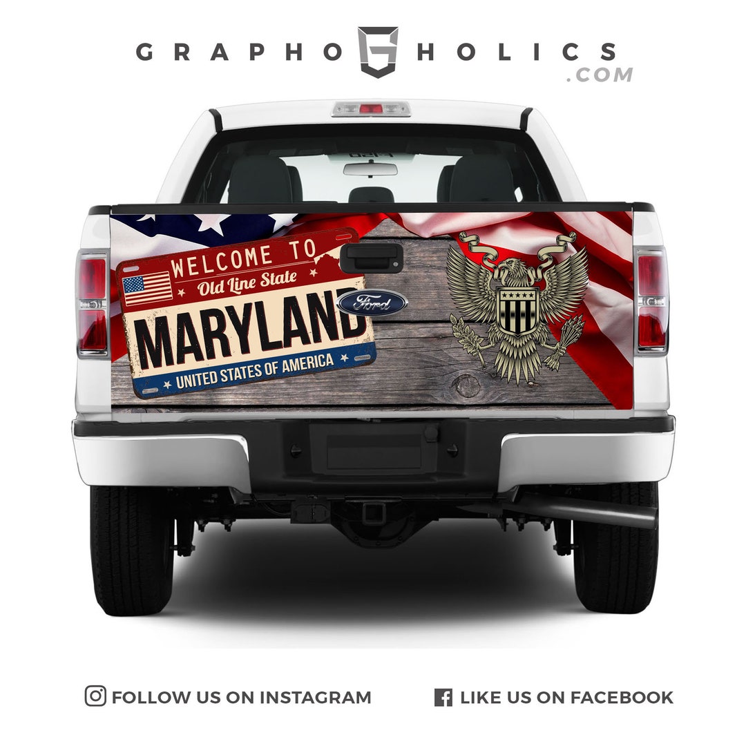 NEW!!! High Quality Pick-up Truck Tailgate Wraps – Unique Designs ...