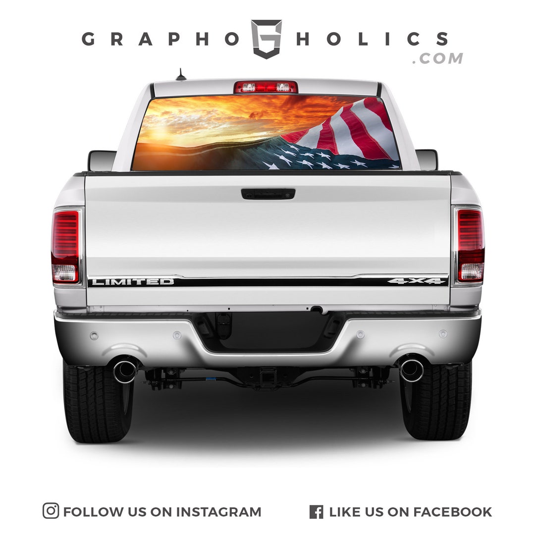 NEW!!! High Quality Pick-up Truck Perforated Rear Window Sticker / View ...