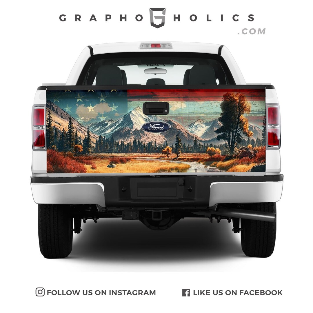 High Quality Pick-up Truck Tailgate Wraps – US Landscape Painting - Etsy