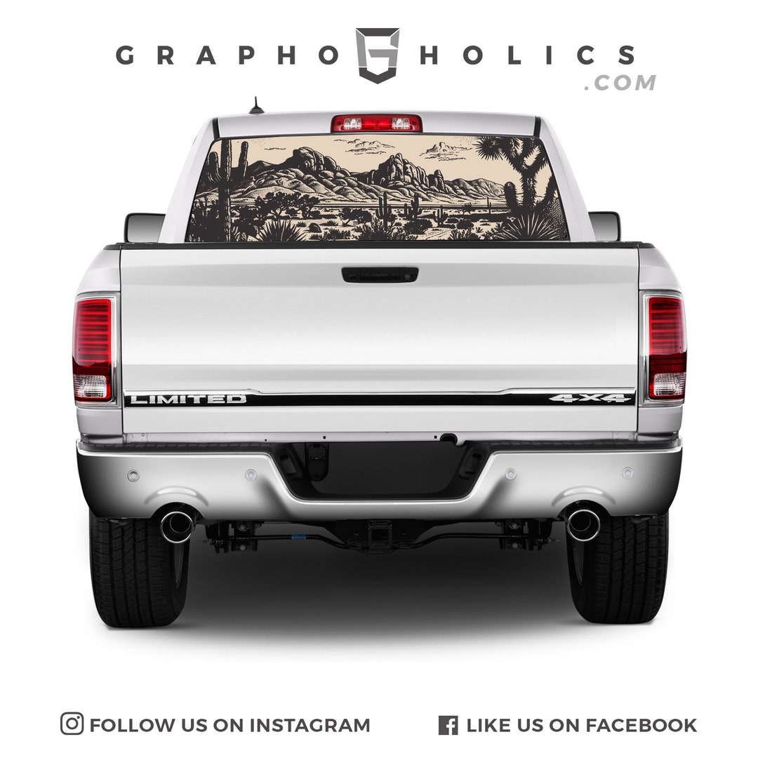 High Quality Pick-up Truck Perforated Rear Window Sticker / View ...