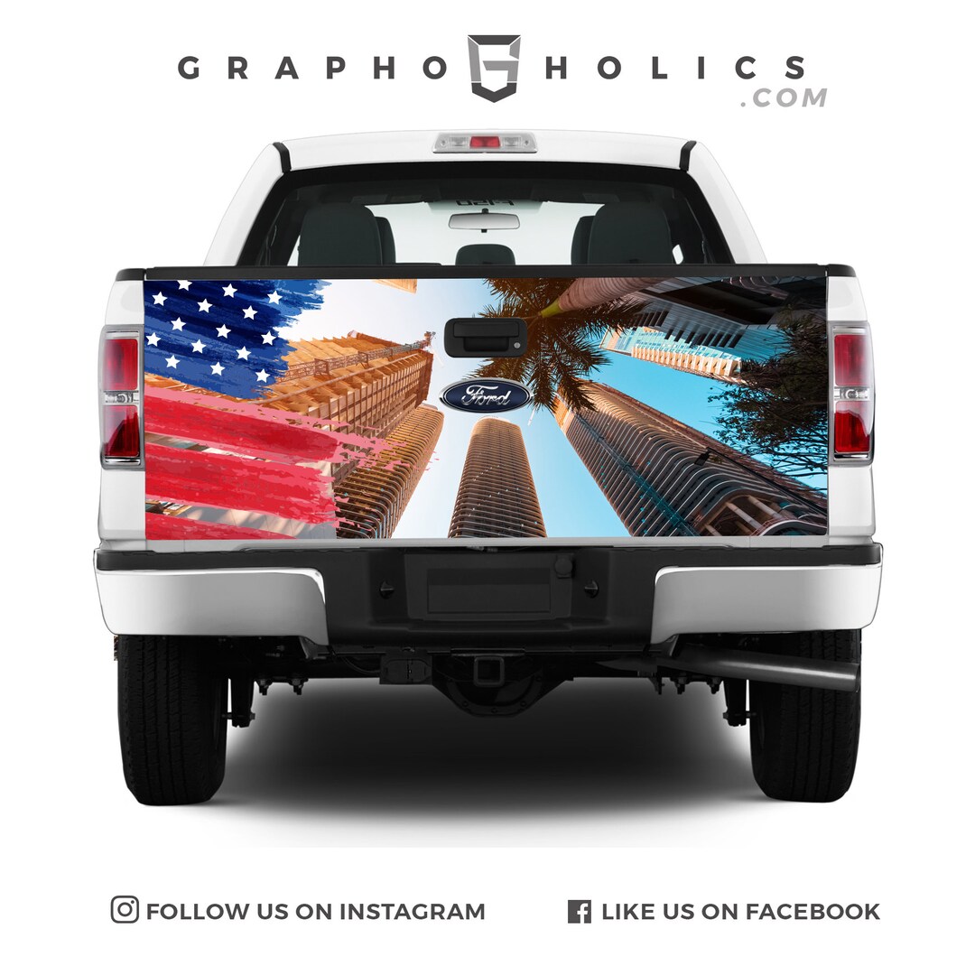 NEW!!! High Quality Pick-up Truck Tailgate Wraps – Unique Designs ...