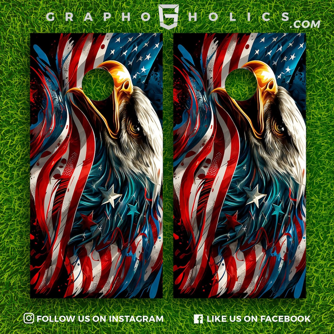 Set of 2 High Quality Laminated Cornhole Boards Wraps 24x48 Inch ...