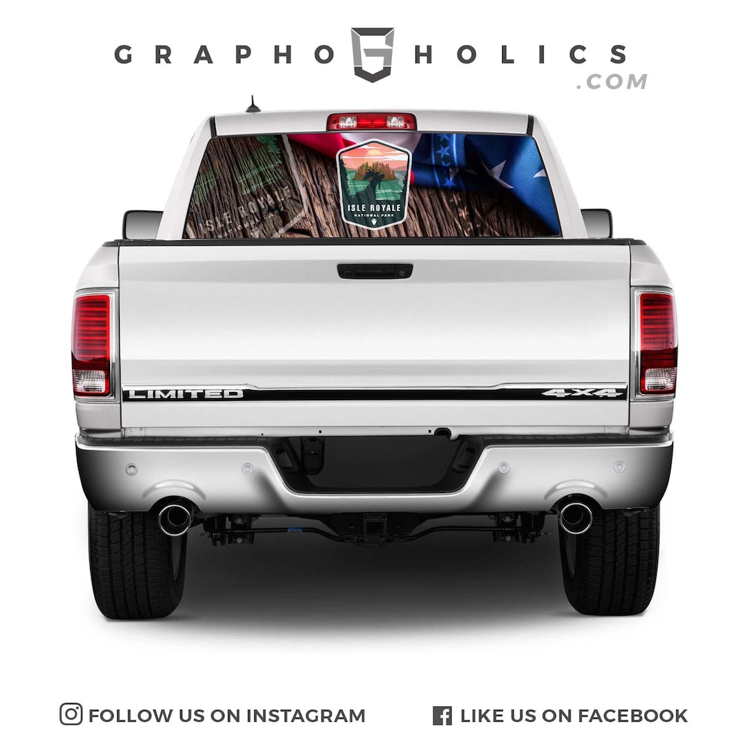 High Quality Pick-up Truck Perforated Rear Window Sticker – Isle Royale ...