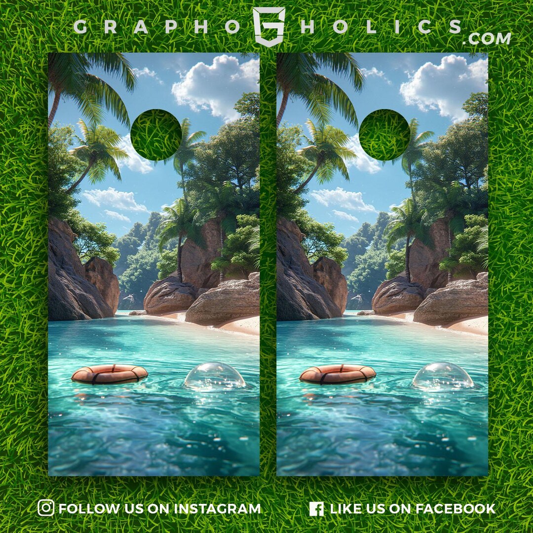 Set of 2 High Quality Laminated Cornhole Boards Wraps 24x48 Inch ...
