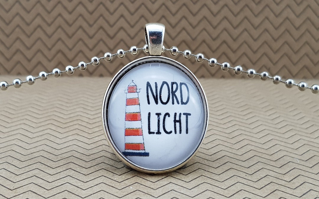 Slogan Necklace by Perletta 'northern Lights' With Anchor Handmade ...