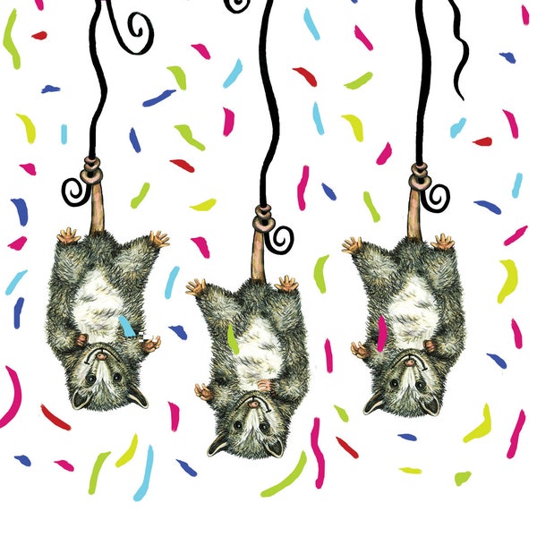 Possum Birthday Card - Etsy