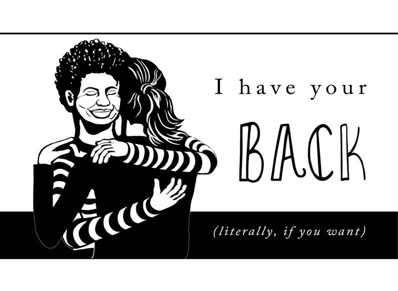 Hand-drawn Greeting Card: I Have Your Backblank Inside for Your Custom ...