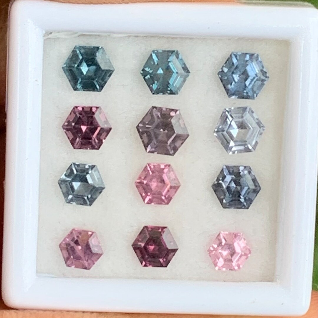 Natural Spinel Hexagon Loose Gem Parcel of 3.79 Ct / 12 Natural ...