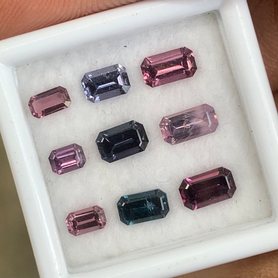 Natural Spinel Emerald Cut Parcel of 2.76 Ct / 9 Natural Loose ...
