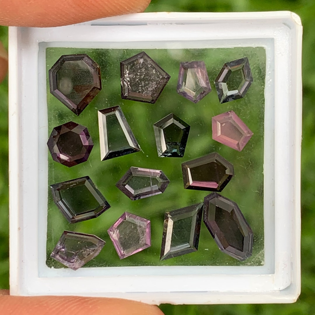 Spinel Portrait Cut Tablets of Different Geometric Shapes Natural Loose ...