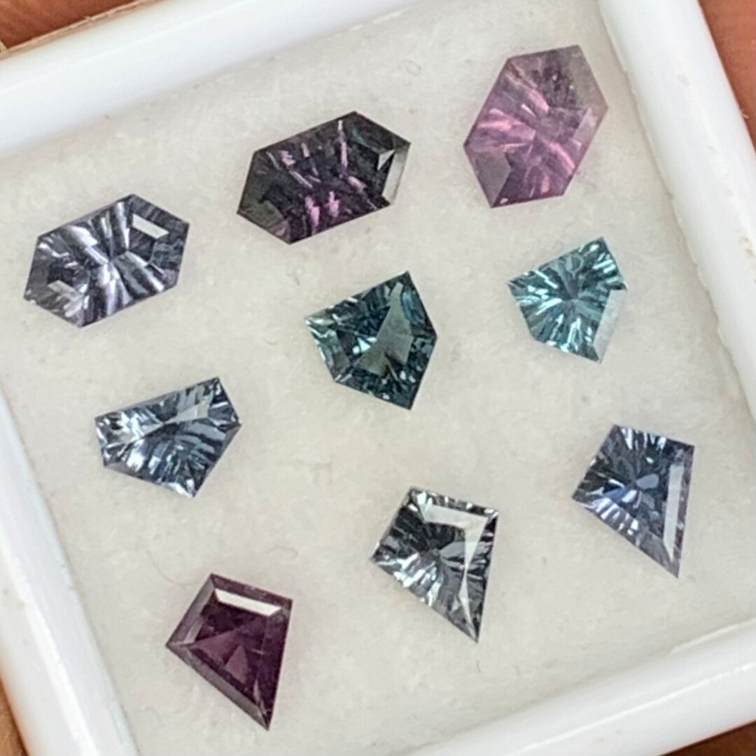 Natural Spinel Parcel of Different Geometric Shape Fantasy Cut Gems 2. ...