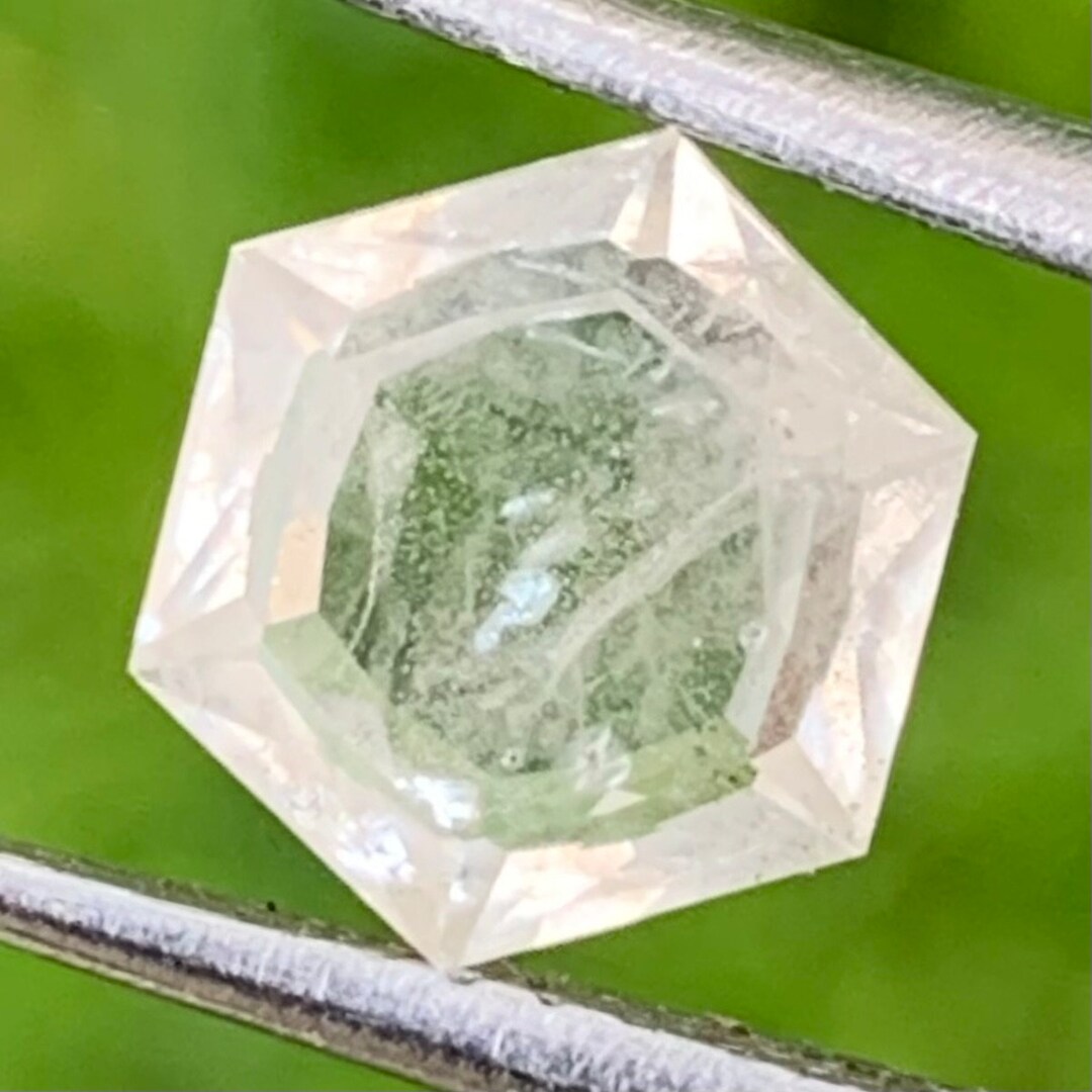 White Sapphire Portrait Cut Hexagon 1.40 Ct Natural Unheated Loose ...
