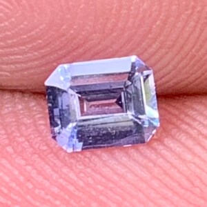 Light Purple Sapphire Emerald Cut 0.52 Ct Natural Heated Only Loose Gem ...