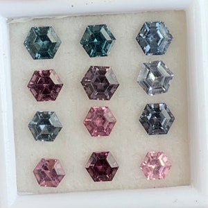 Natural Spinel Hexagon Loose Gem Parcel of 3.79 Ct / 12 Natural ...