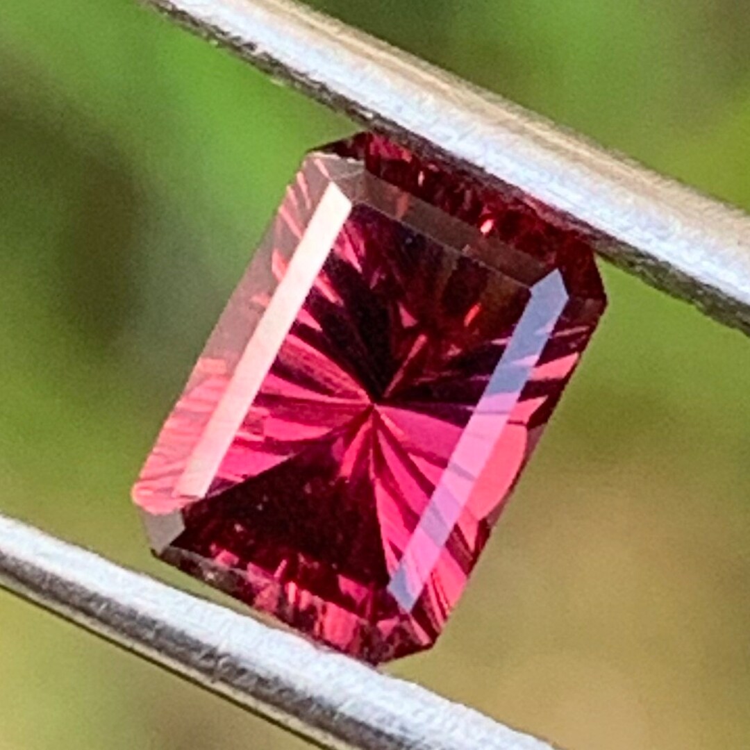 Garnet Corner Cut Rectangular 0.65 Ct Concave Cut Loose Gemstone From ...