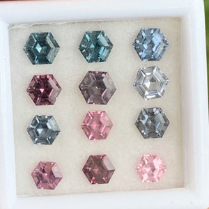 Natural Spinel Hexagon Loose Gem Parcel of 3.79 Ct / 12 Natural ...