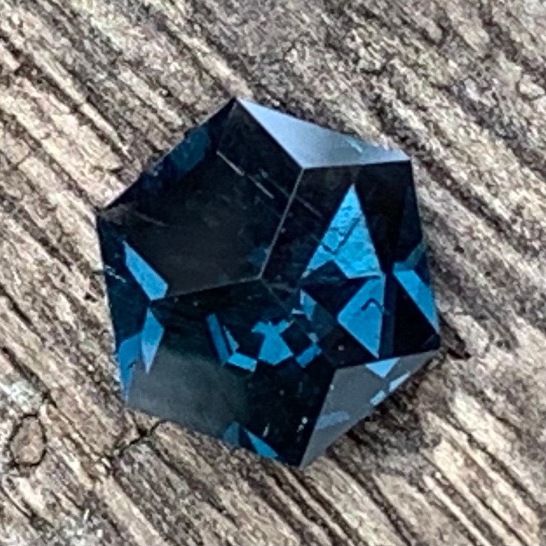 Deep Teal Spinel Hexagon 1.2 Ct Creative Fancy Cut Loose Gemstone - Etsy