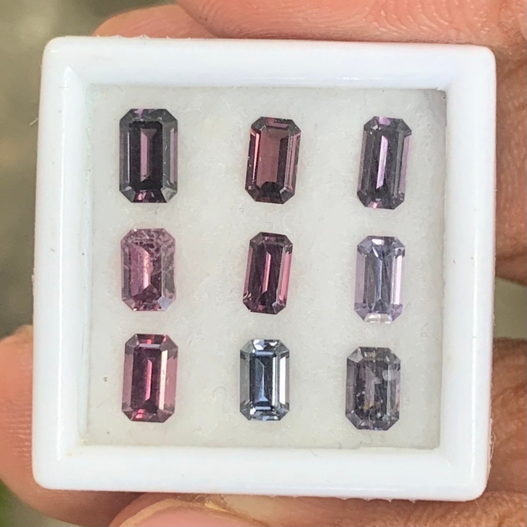 Natural Spinel Emerald Cut Parcel of 3.16 Ct / 9 Natural Loose ...