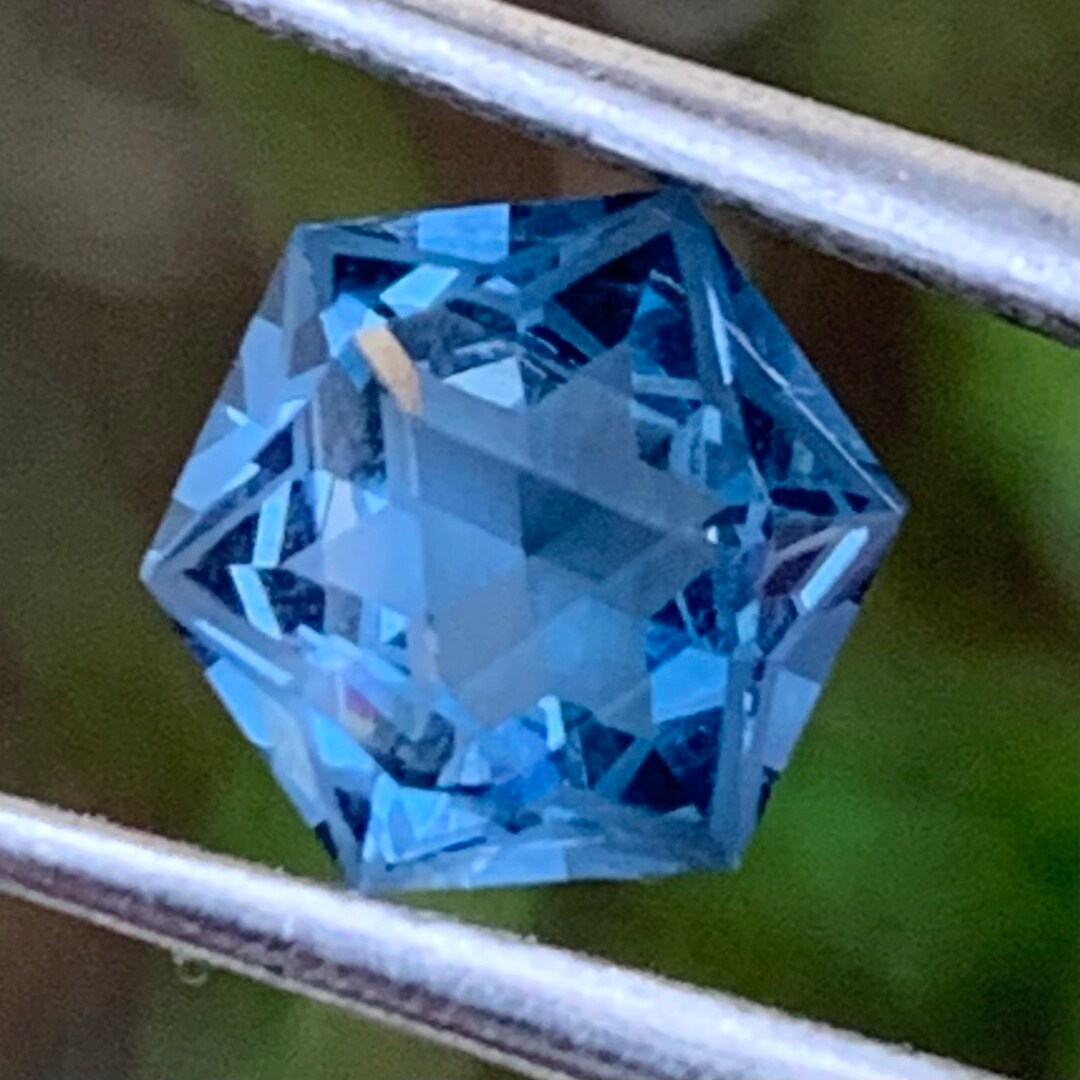 Teal Spinel Hexagon 1.05 Ct Creative Lotus Cut Loose Gemstone - Etsy