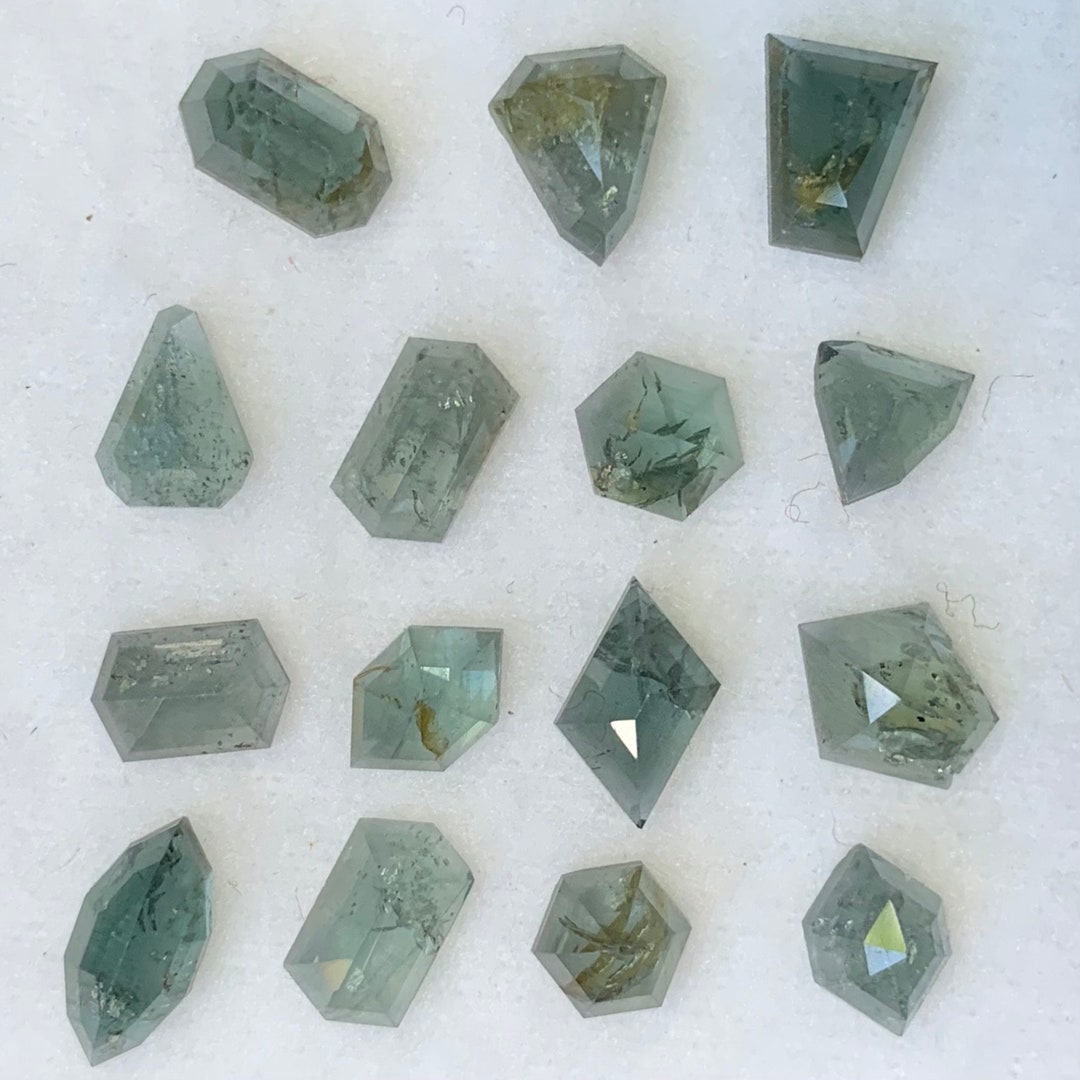 Rose Cut Teal Spinel Parcel 8.65 Ct / 15 Stones Natural Loose Gemstones ...