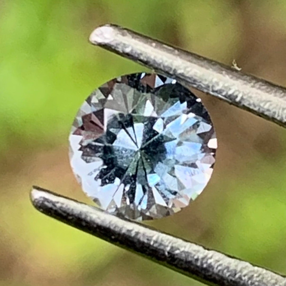 Teal Spinel Round 4.8 Mm / 0.52 Ct Flower Cut Loose Gemstone for ...