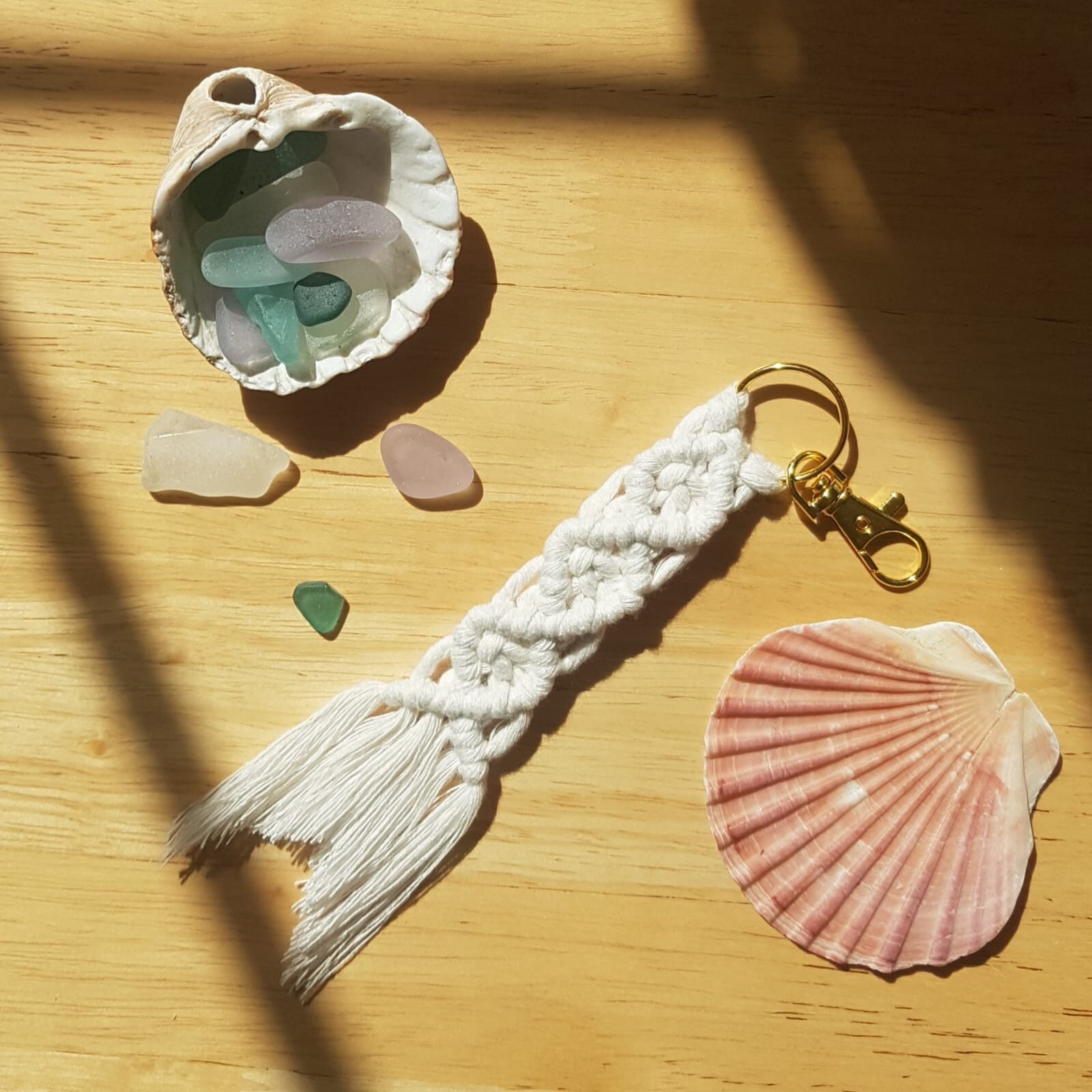 Macrame Keyring Whale Tail Mermaid Ocean Bag Charm | Etsy